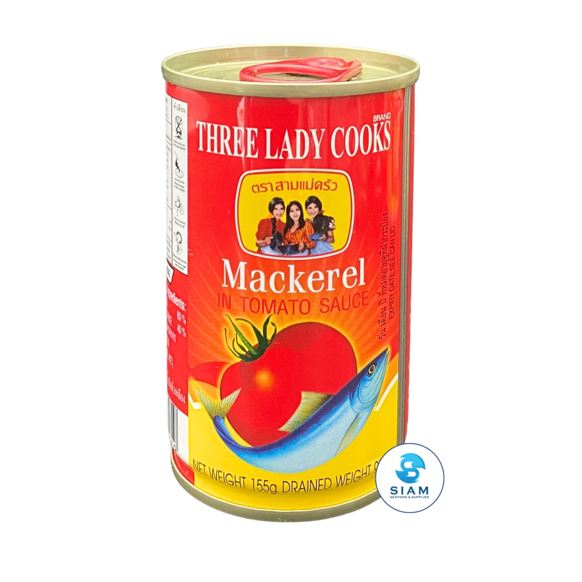 Mackerel in Tomato Sauce, Halal - Three Lady Cooks (5.46 oz-Net Wt 7.0 ...