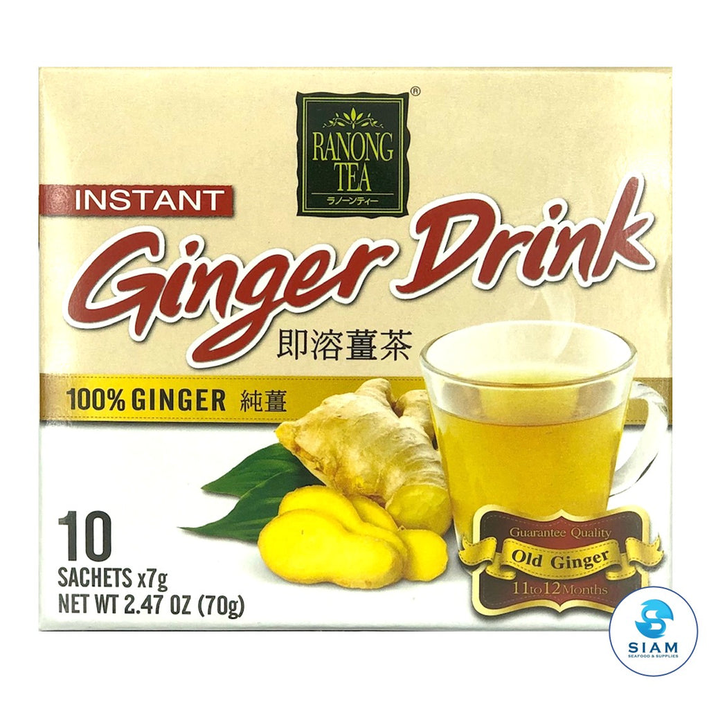 Instant ginger drink 100% ginger - ranong (10 sachets-vol wt 10 oz) น้