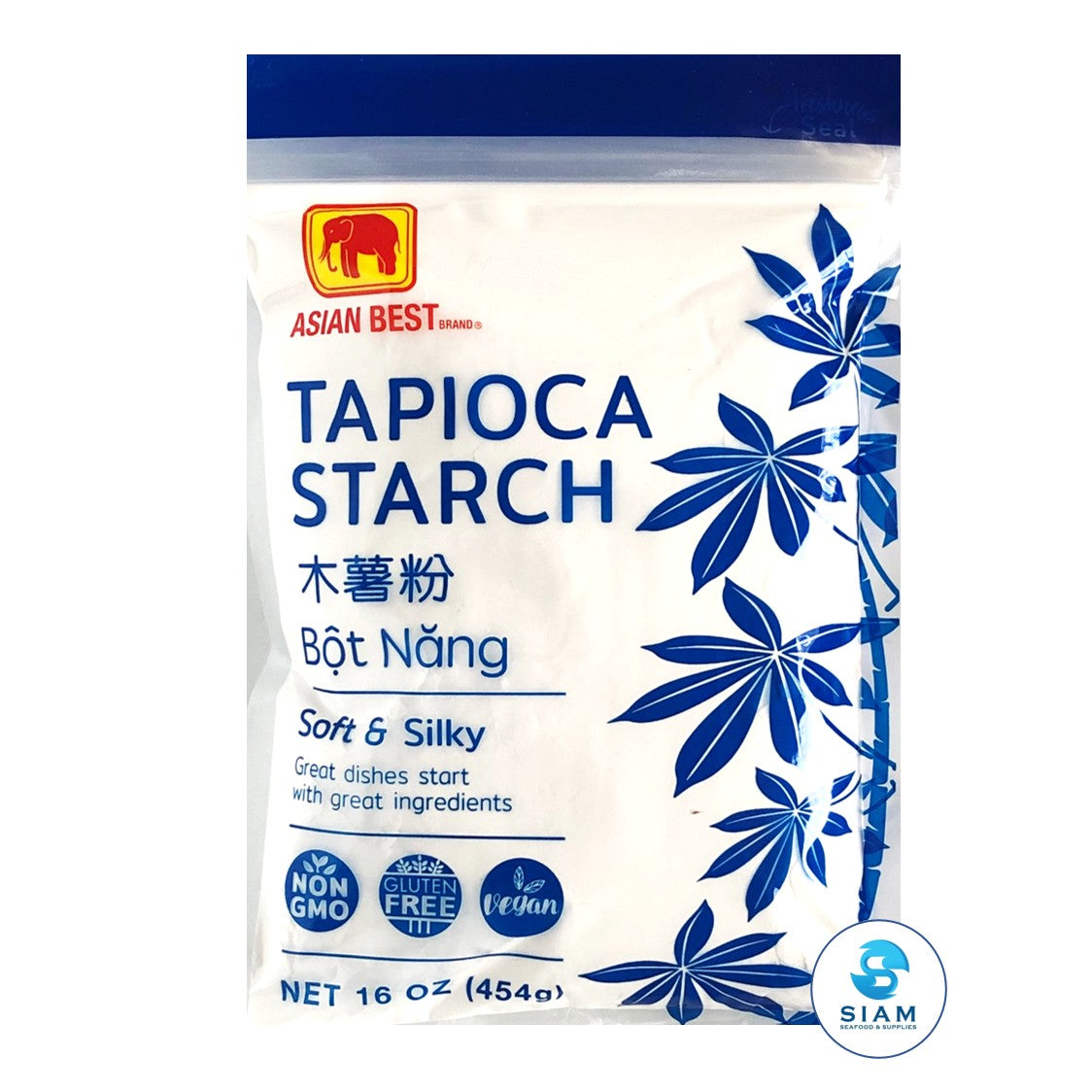 Tapioca Starch - Asian Best (16 oz-Net Wt 16.4 oz) แป้งมันสำปะหลัง เอเ ...