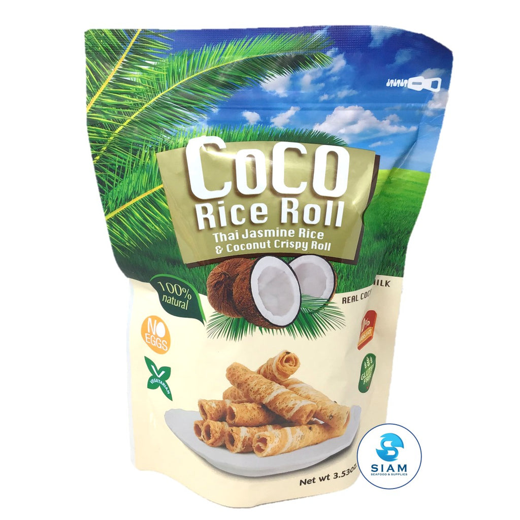 Thai jasmine rice & coconut crispy roll, original flavor - coco rice r